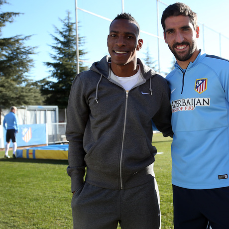 Perea visited his former teammates - Club Atlético de Madrid