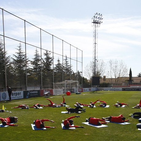 Physical work at the Wanda Training Complex - Club Atlético de Madrid