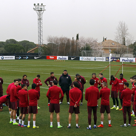 Physical work in the team's return to training in the Wanda Training ...