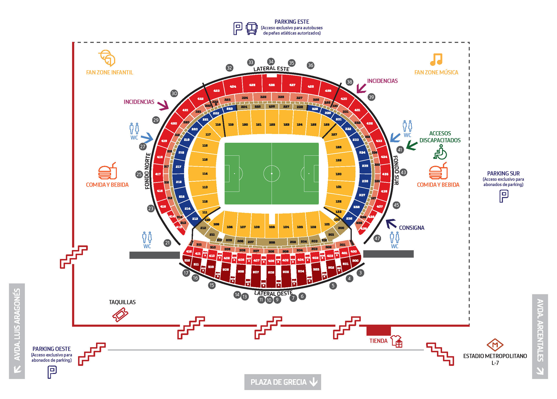 Official Atlético de Madrid Website - How to get to the Wanda Metropolitano